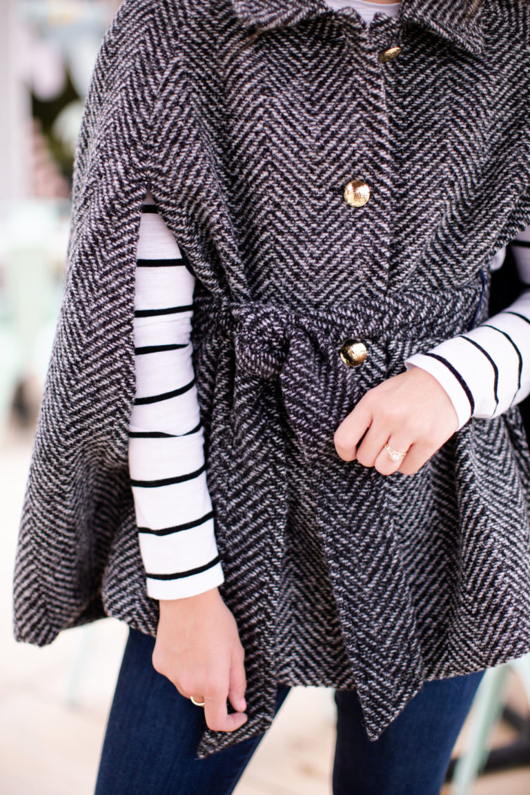 How To Style a Winter Cape Coat - Thrifty Pineapple
