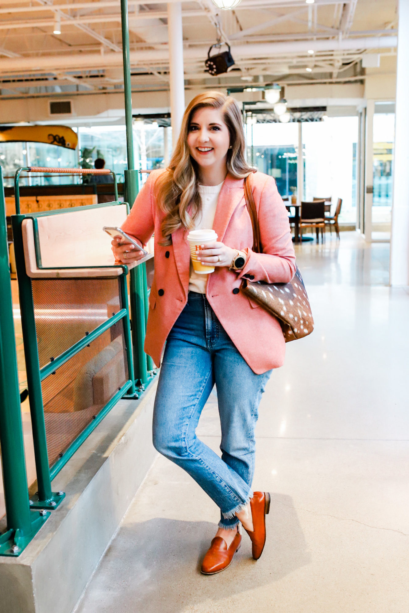 Pink Blazer Business Casual Outfit Inspiration - Thrifty Pineapple