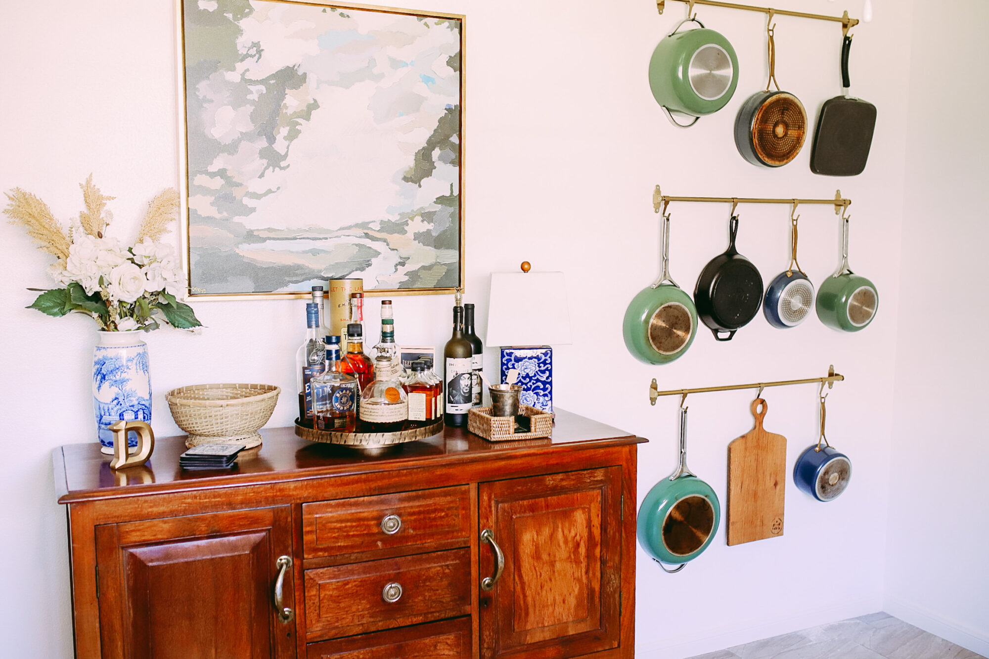 DIY Pot Rack for Under $40 - Thrifty Pineapple